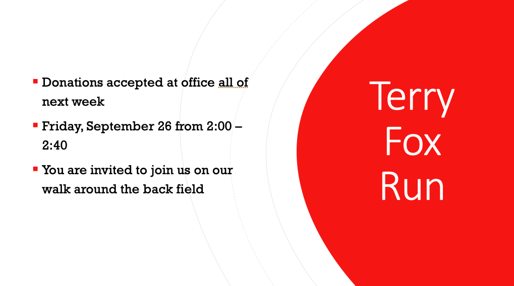 Terry Fox Run | School District 59